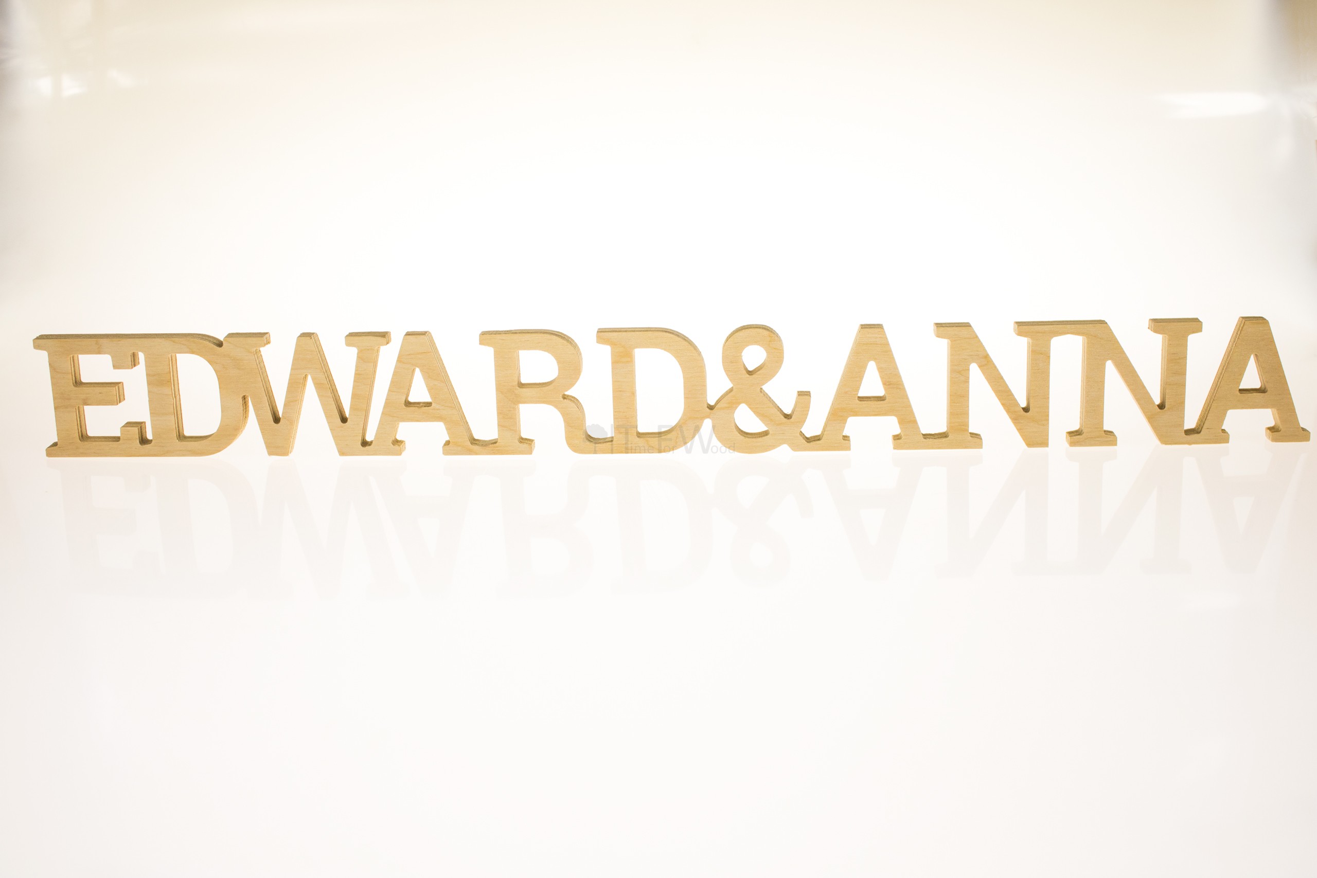 Wooden inscription of names 12 cm - Czas na drewno - drewniane gadżety ...