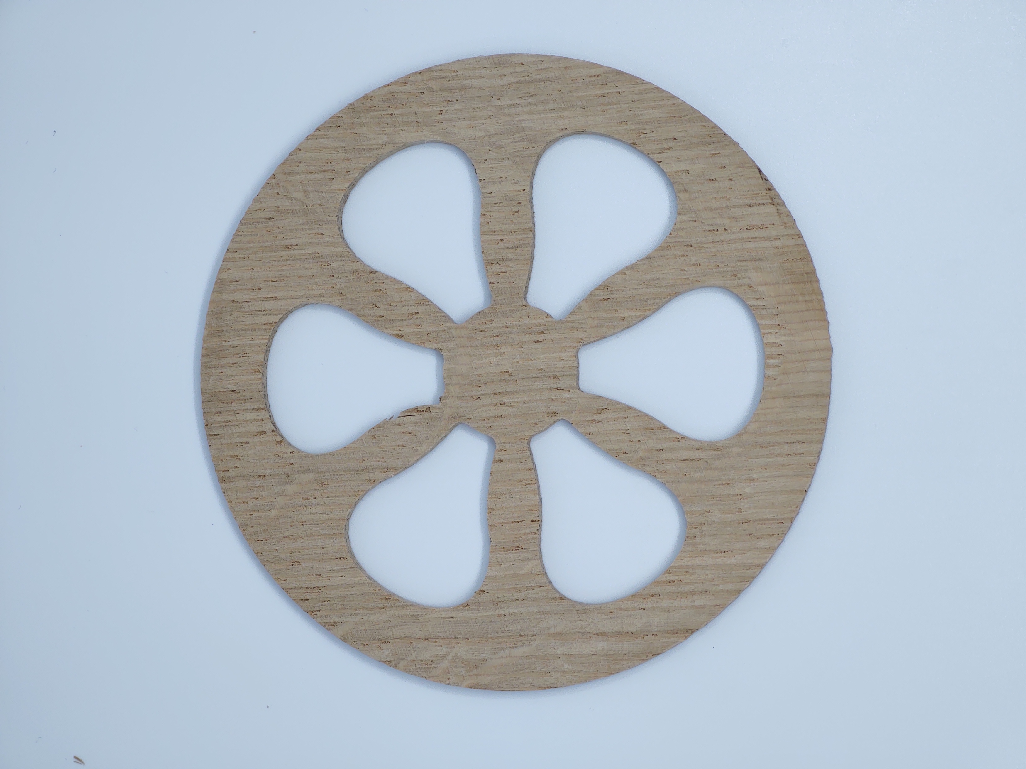 Round oak wood washer - model 02